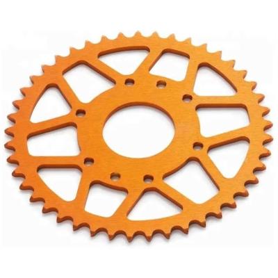 China Custom CNC T6061 Aluminum Rear Sprocket for KTM Duke 390 125 200 Orange Customizable for sale