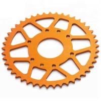 China Custom CNC T6061 Aluminum Rear Sprocket for KTM Duke 390 125 200 Orange Customizable for sale