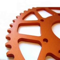 China Custom CNC T6061 Aluminum Rear Sprocket for KTM Duke 390 125 200 Orange Customizable for sale