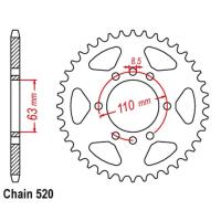 China Custom CNC T6061 Aluminum Rear Sprocket for KTM Duke 390 125 200 Orange Customizable for sale
