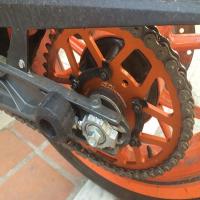 China Custom CNC T6061 Aluminum Rear Sprocket for KTM Duke 390 125 200 Orange Customizable for sale