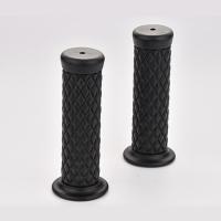 China Replace/Repair Purpose Customized 22mm PVC Rubber Retro Motorcycle Handlebar Grips for sale
