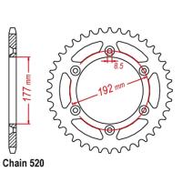 China Off Road 520 48T 52T 53T 54T CNC Aluminum Sprocket for 125 240 250 430 500 CR WR for sale