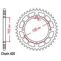 China Kawasaki KX65 and Suzuki RM65 47T CNC Off Road Aluminum Sprocket with Custom Design for sale