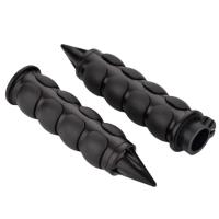 China Black Handlebar Grips for Harley Davidson Custom Chrome Rubber Motorcycle Accessories for sale
