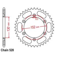 China Custom 520 48T/51T Gold Aluminum Rear Sprocket for BMW G450X Upgrade Your Bike Today for sale
