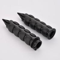 China Black Handlebar Grips for Harley Davidson Custom Chrome Rubber Motorcycle Accessories for sale