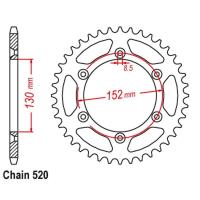 China 49T CNC Aluminium Alloy Rear Sprocket for Aprilia 450 550 SXV MXV RXV Perfect Upgrade for sale