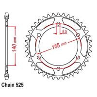China 525 Chain Model Gold Motorcycle Rear Sprocket for BMW F800 GS F800GS F650GS Customized for sale