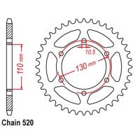 China 44 Teeth Motorcycle Rear Sprocket Made of Aluminium Alloy for Yamaha R3 R25 MT25 MT03 for sale