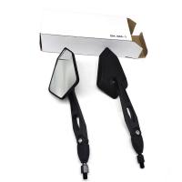 China Convex Black Vintage Flexible Motorcycle Side Mirror with and Plastic Shell Nylon Rod for sale