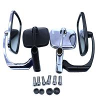 China Design Silver Modified Universal Retro Scooter Motorcycle Mirrors Popular Choice for sale