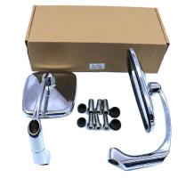 China Design Silver Modified Universal Retro Scooter Motorcycle Mirrors Popular Choice for sale