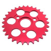China Custom Red CNC Aluminum Rear Sprocket 420 for Honda Z50A Z50 Z50R Z50J Monkey Bike for sale