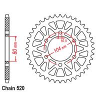 China 43T 45T 46T CNC 7075 Aluminum Rear Sprocket for Kawasaki Z650 Z750 EN650 ZX6R Ninja for sale