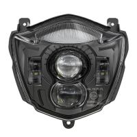 China Black LED Motorcycle Headlight for Yamaha XT660R XT660X Custom Modified Design Upgrade for sale