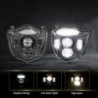 China Black LED Motorcycle Headlight for Yamaha XT660R XT660X Custom Modified Design Upgrade for sale