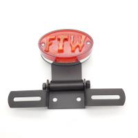China Motorcycle Oval LED Tail Light with Adjustable Braking Bracket and Modified Efficiency for sale