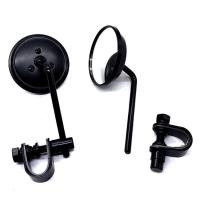 China Sample black plating round motorcycle rearview mirrors for harley davidson for sale