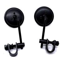 China Sample black plating round motorcycle rearview mirrors for harley davidson for sale