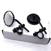 China Sample black plating round motorcycle rearview mirrors for harley davidson for sale