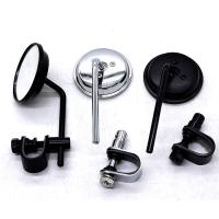 China Sample black plating round motorcycle rearview mirrors for harley davidson for sale