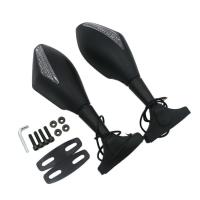 China Rearview Motorcycle Side Mirror with LED Lights in Black Color for sale