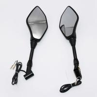 China Long-lasting Performance Universal Motorcycle Side Mirrors with Turn Signals Light for sale