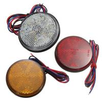 China Customizable 12V LED Reflector Brake Turn Signal Round Motorcycle Tail Light for Standards for sale