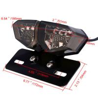 China 12-14V Multifunctional Motorcycle Tail Light with Turn Signals and Brake Function for sale