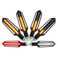 China Custom Modified Two-Color Streamer Running Water Turn Signal LED Light for Motorcycle for sale