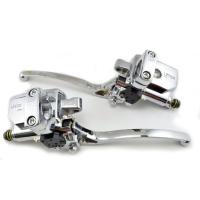 China Custom Universal 25mm Handlebar Motorcycle Brake and Clutch Master Cylinder in Chrome for sale