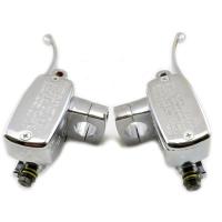 China Custom Universal 25mm Handlebar Motorcycle Brake and Clutch Master Cylinder in Chrome for sale
