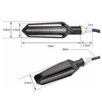China Custom Modified Two-Color Streamer Running Water Turn Signal LED Light for Motorcycle for sale