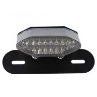 China Customized 12V Motorcycle Brake Steering 16 LED Tail Light with License Plate Light for sale