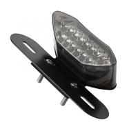 China Customized 12V Motorcycle Brake Steering 16 LED Tail Light with License Plate Light for sale