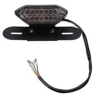 China Customized 12V Motorcycle Brake Steering 16 LED Tail Light with License Plate Light for sale