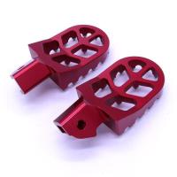 China Red Logo Customized Logo CNC Aluminum Alloy Dirt Bike Foot Pegs for Honda CRF230F for sale