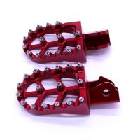 China Red Logo Customized Logo CNC Aluminum Alloy Dirt Bike Foot Pegs for Honda CRF230F for sale