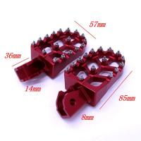 China Red Logo Customized Logo CNC Aluminum Alloy Dirt Bike Foot Pegs for Honda CRF230F for sale