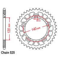 China Customized Logo CNC Aluminum 525 41T-48T Rear Sprocket for Suzuki GSR750 DL650 DL1000 for sale