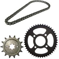 China Fit for Bajaj Boxer 150 Custom Motorcycle Chain and Sprocket Front 14T Custom Design for sale
