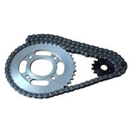 China Custom CT100 Chain Sprocket Set for Bajaj CT100 42T Rear Teeth 428-112L Chain Model for sale