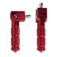 China Red Aluminum Alloy Motorcycle Foot Pegs with Folding and Customized CNC Modification for sale