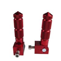 China Red Aluminum Alloy Motorcycle Foot Pegs with Folding and Customized CNC Modification for sale
