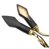 China Black 12V Motorcycle LED Turn Signal Light with Water Transfer Feature for sale