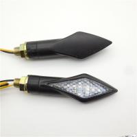China Black 12V Motorcycle LED Turn Signal Light with Water Transfer Feature for sale