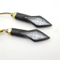 China Black 12V Motorcycle LED Turn Signal Light with Water Transfer Feature for sale