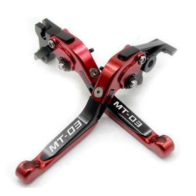 China Logo Customized Logo CNC Aluminum Alloy Folding Brake Clutch Lever for Yamaha MT03 MT2 for sale