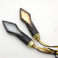 China Black 12V Motorcycle LED Turn Signal Light with Water Transfer Feature for sale
